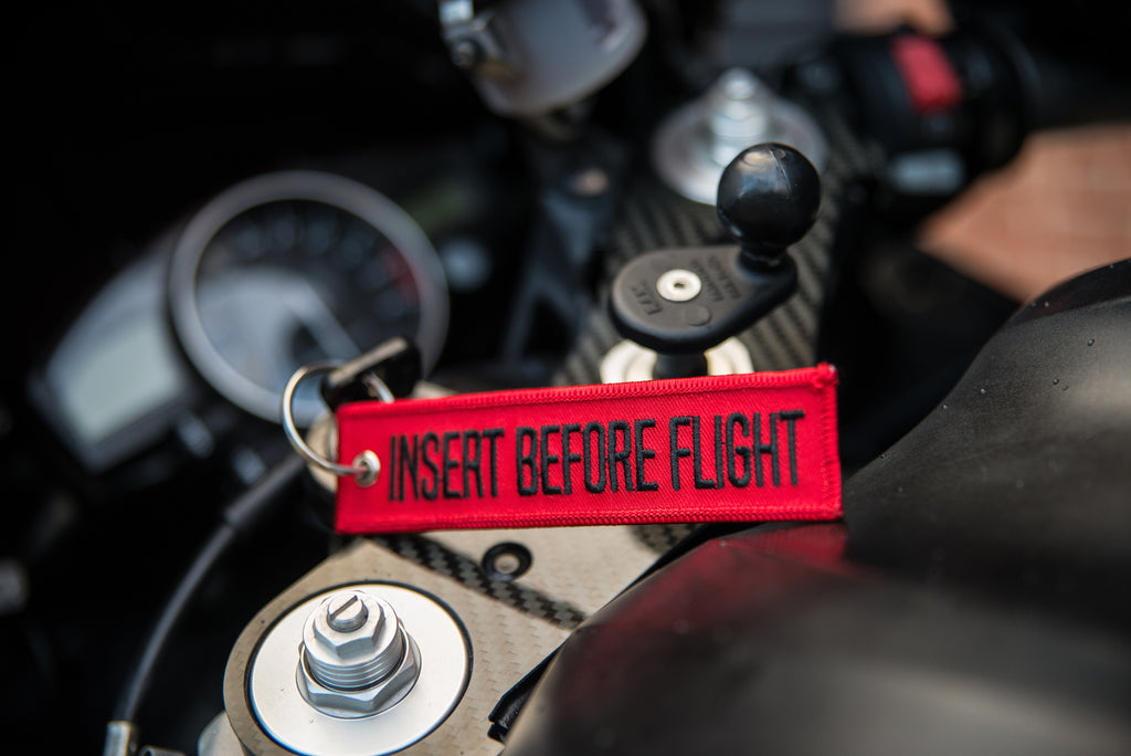 'Insert Before Flight' - MotoMinds™ Key Tag